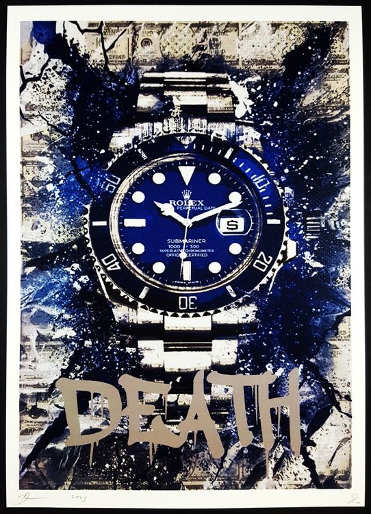 Death NYC Ltd Ed Graffiti Pop Art Druck " Rolex Submariner (Neu (gemäss ...