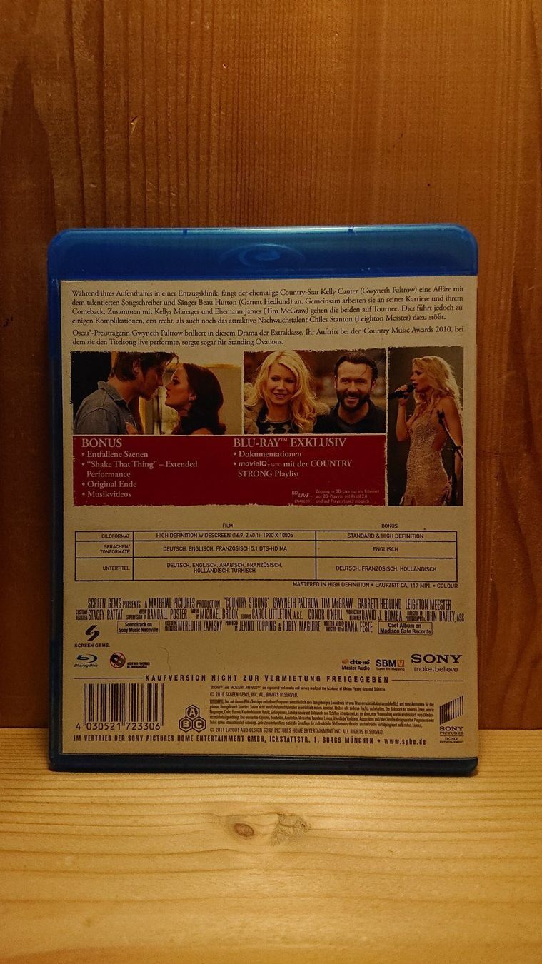 COUNTRY STRONG Blu-Ray mit Gwyneth Paltrow (Gebraucht) in Wilderswil für CHF 3.9 – mit Lieferung ...
