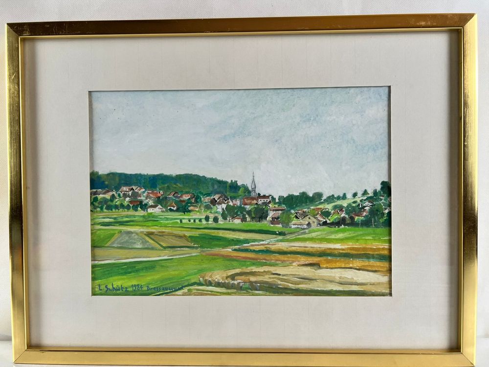 Landschaft Aquarell signiert. | Kaufen auf Ricardo