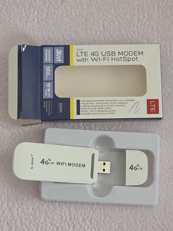 4G LTE USB WiFi Modem Hotspot mit SIM Slot (Neu und originalverpackt ...
