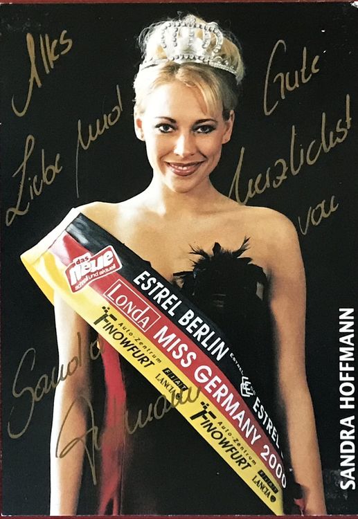 Sandra Hoffmann Miss Germany Autogramm signiert Foto 10x15cm | Kaufen ...
