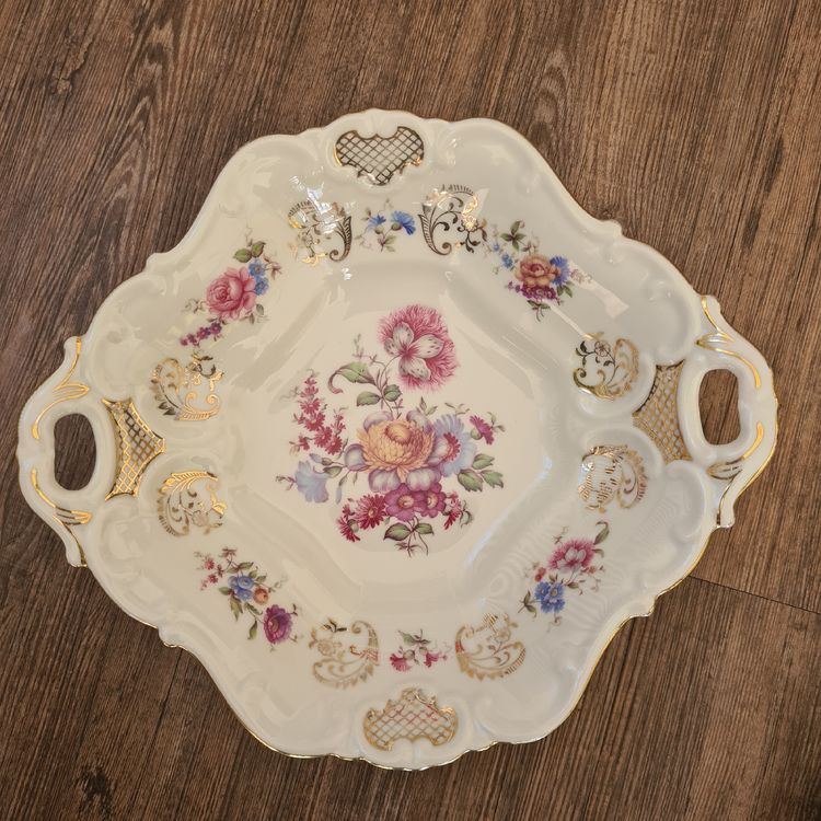 Porzellan Schale mit Goldrand, Eschenbach US-Zone Germany (Neu (gemäss ...