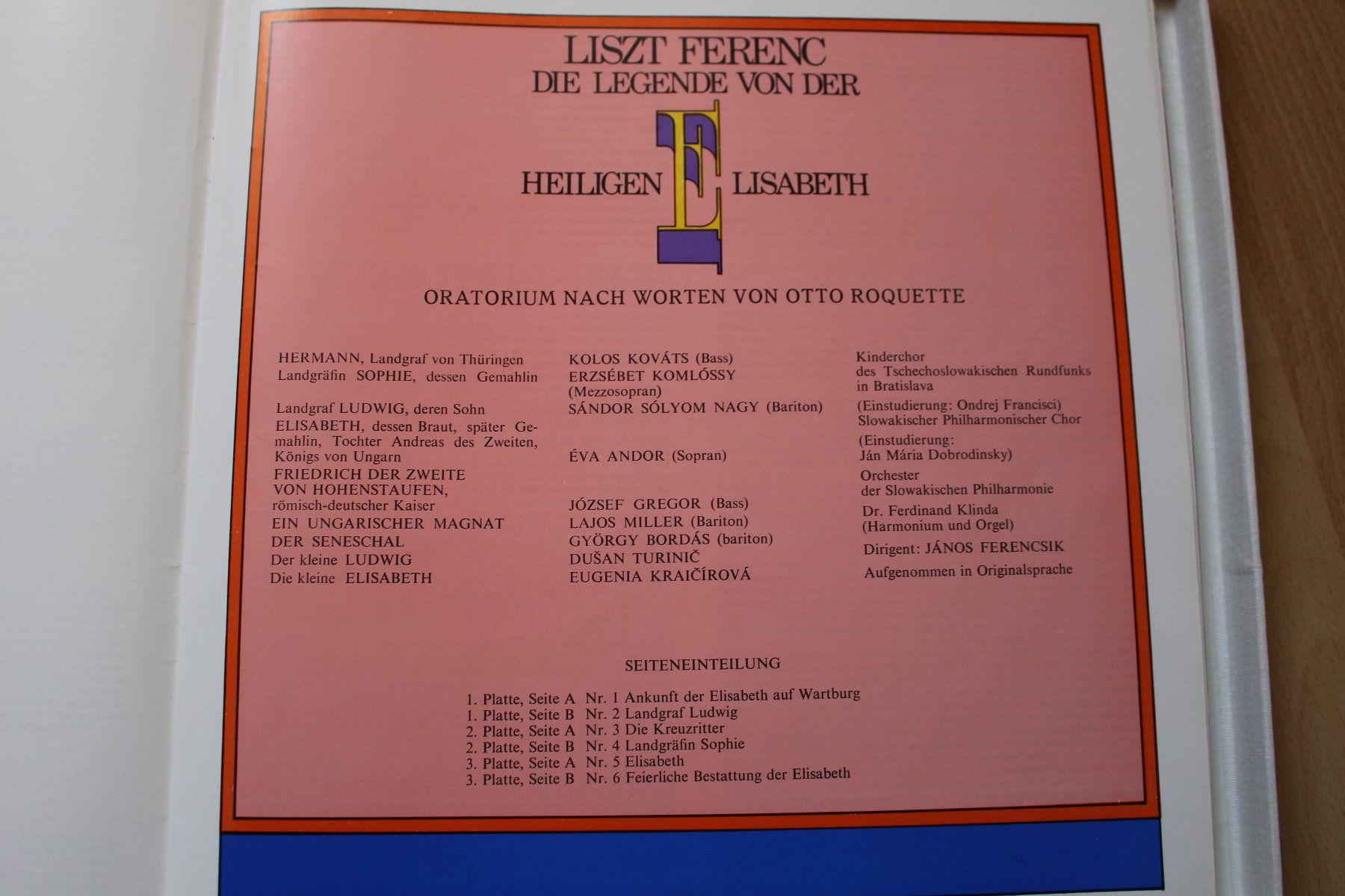Liszt: Legende von der heiligen Elisabeth (Oratorium) 3LP☯️ (Gebraucht ...