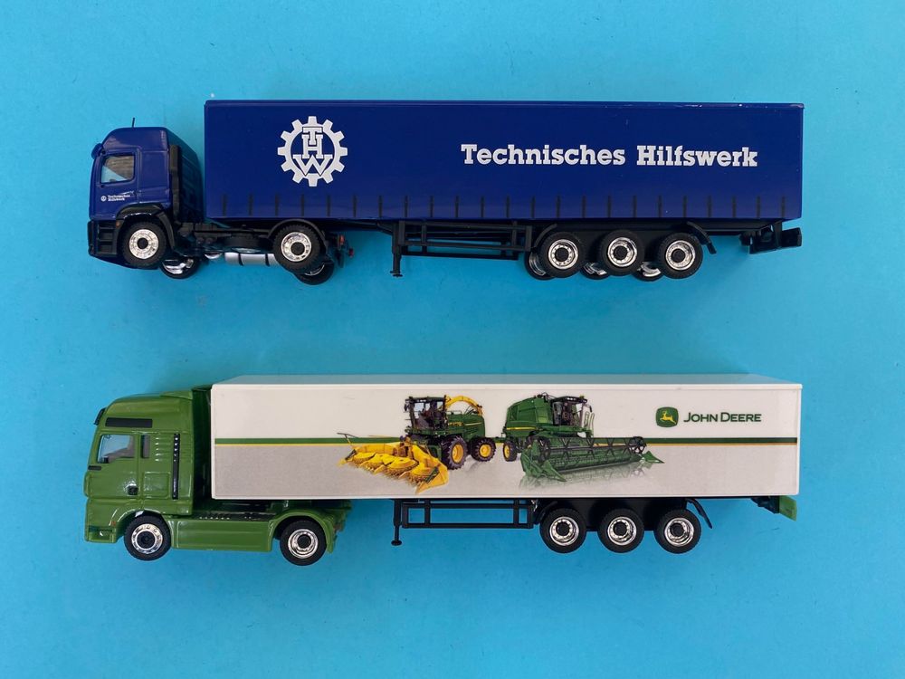 Schuco 2 Lastzüge «John Deere» und «Technisches Hilfswerk» (Gebraucht ...