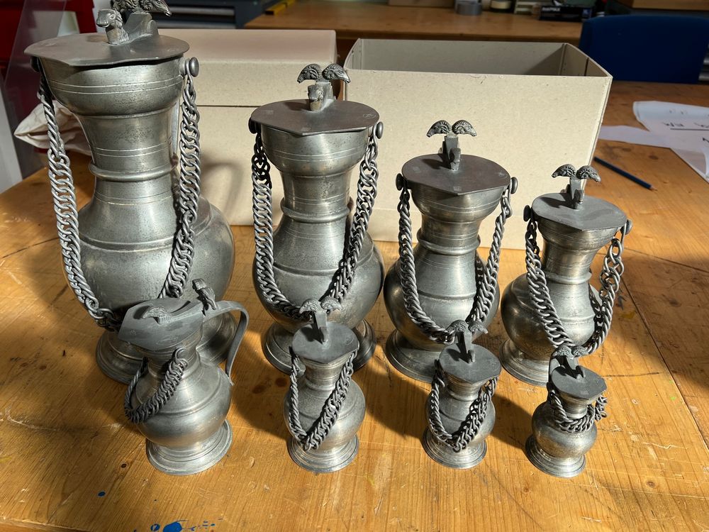 Zinn Set von 1980 Neu, nie gebraucht, immer verpackt 36-10cm (Neu ...