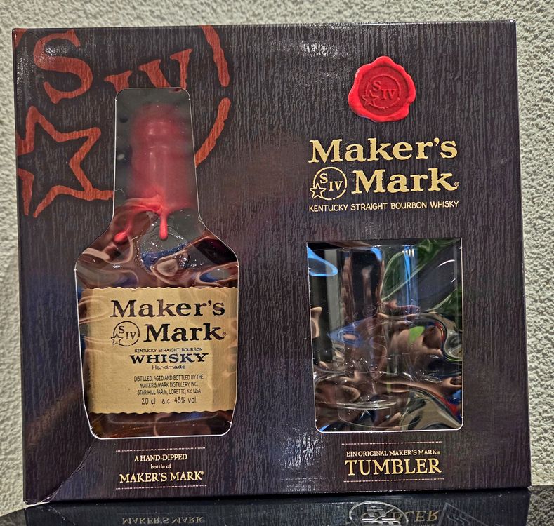 Maker‘s Mark red Geschenkset - Tumbler und 200ml Flasche (Neu und ...