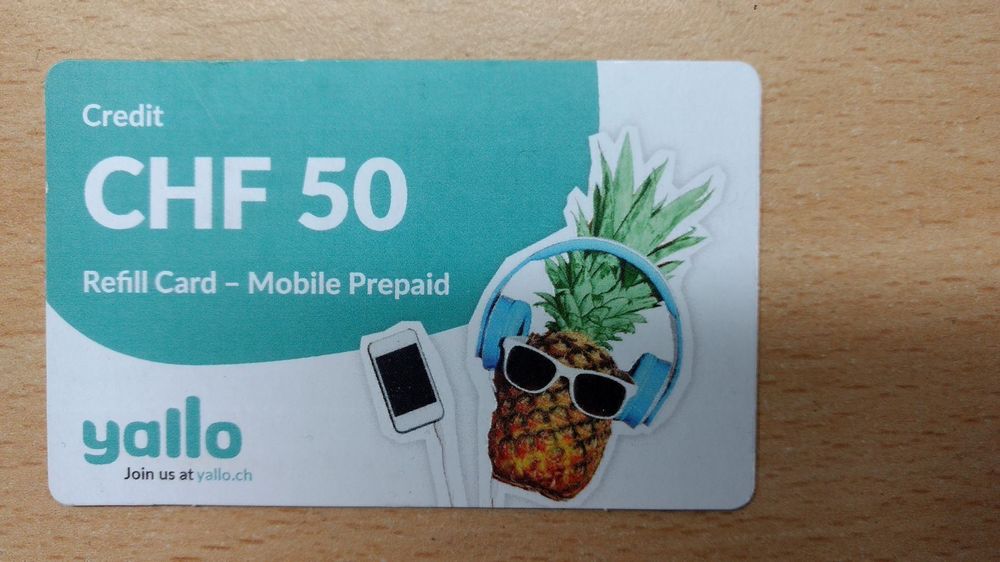 50 fr yallo prepaid (Neu und originalverpackt) in Regensdorf für CHF 40 ...