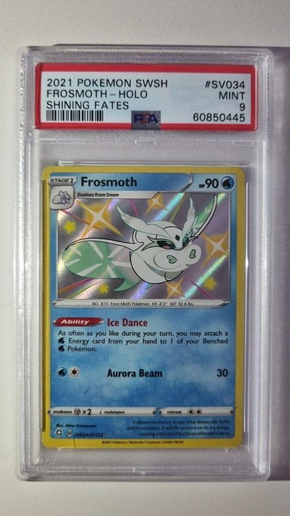 PSA 9 MINT, Frosmoth Holo, Shining Fates 2021 | Kaufen auf Ricardo