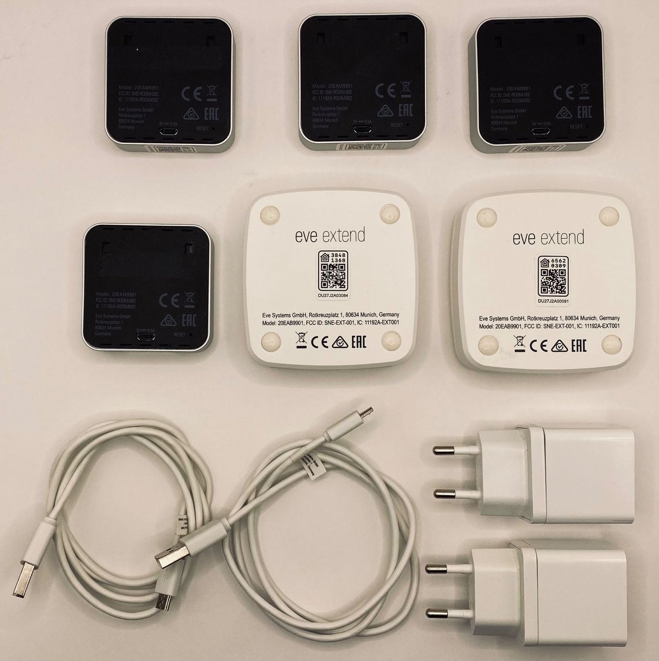 4 x Eve Room, 1 x Eve Water Guard und 2 x Eve Extend (Gebraucht) in ...