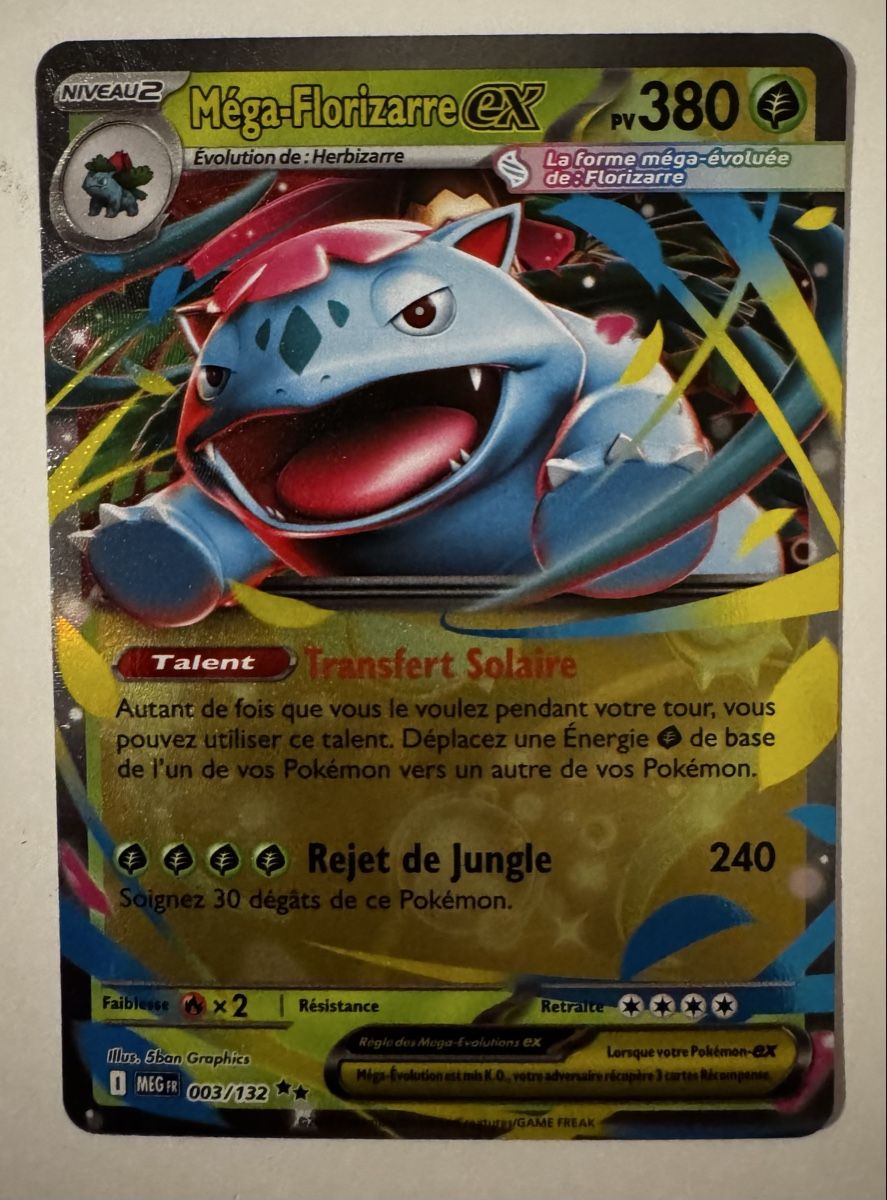 Carte Pokémon Méga-Florizarre EX 003/132 (Neuf (Voir description)) à ...