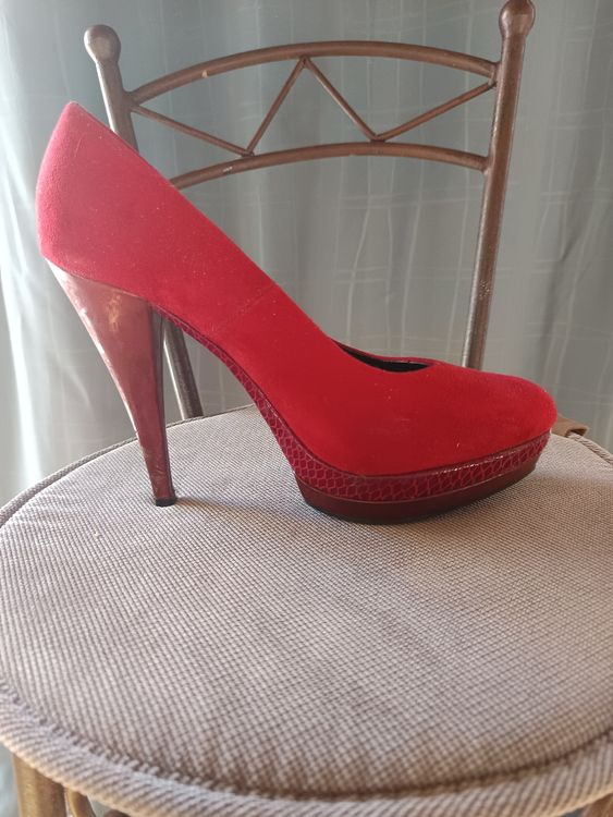 Escarpins rouges élégants à talons hauts, T. 40 (D'occasion) à Moutier ...