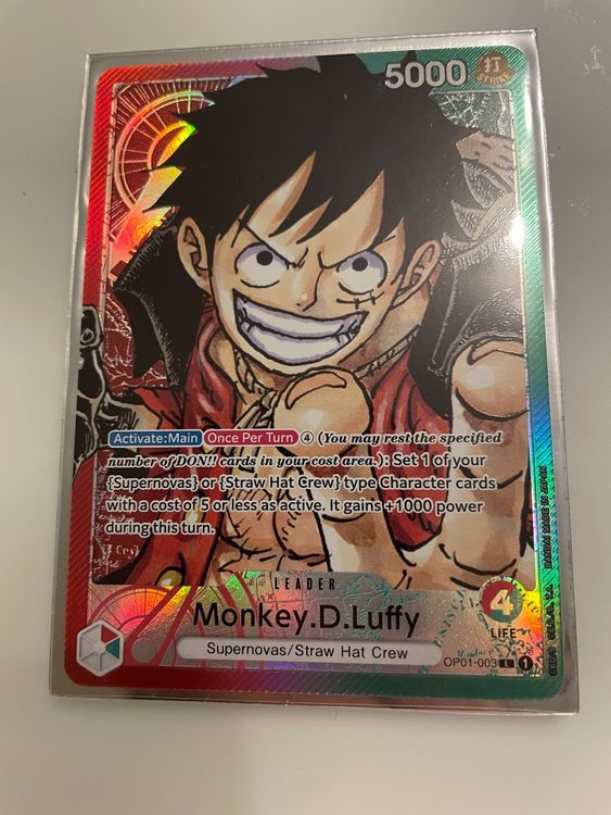 One Piece TCG OP01-003 Luffy Leader Alt Art (Nuovo (secondo la ...