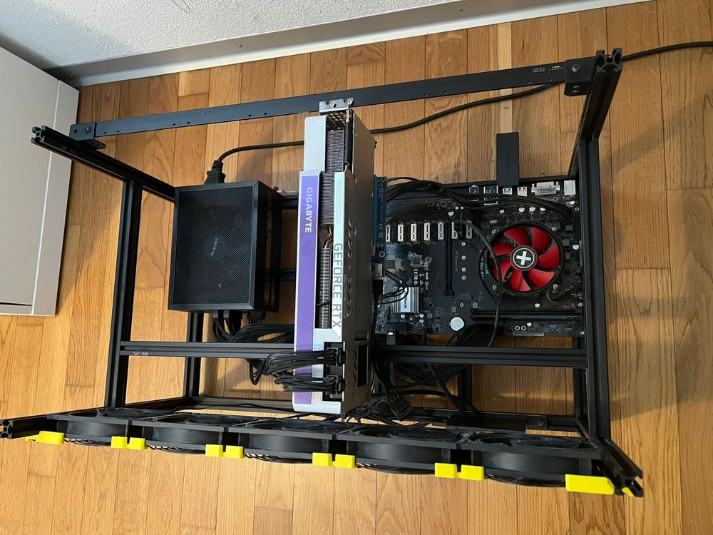 Mining Rig mit GIGABYTE GeForce RTX 3090 VISION OC 24G (Gebraucht) in ...