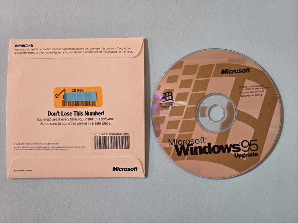 Microsoft Windows 95 Upgrade - Original & Selten! (Gebraucht) in ...