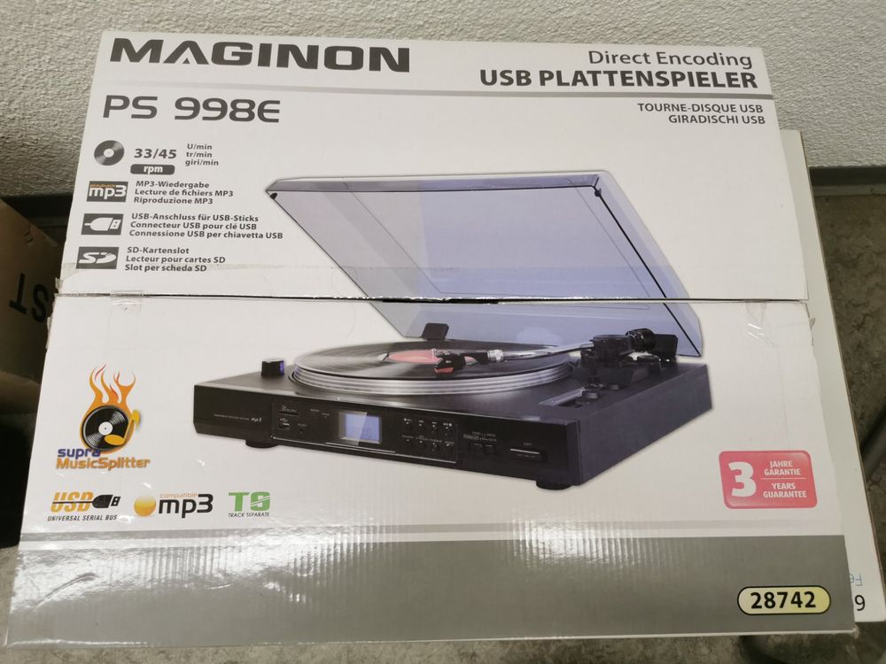 Plattenspieler USB Maginon PS 998E NEU (Neu (gemäss Beschreibung)) in Toffen für CHF 62 – mit ...