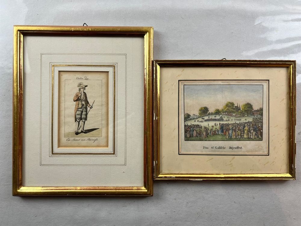 2x Antike Kupferstich um 1796-1860 (Gebraucht) in Neuhausen am Rheinfall für CHF 20 – mit ...