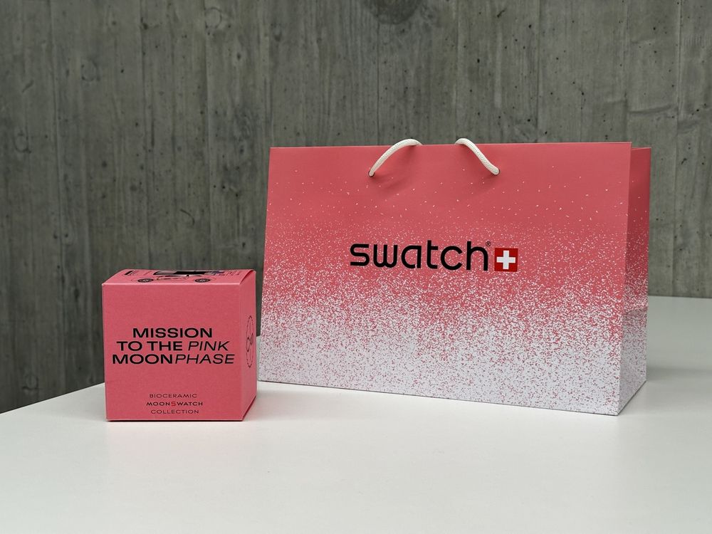 Swatch Mission to Pink MoonPhase limited edition Moonswatch (Neu und ...