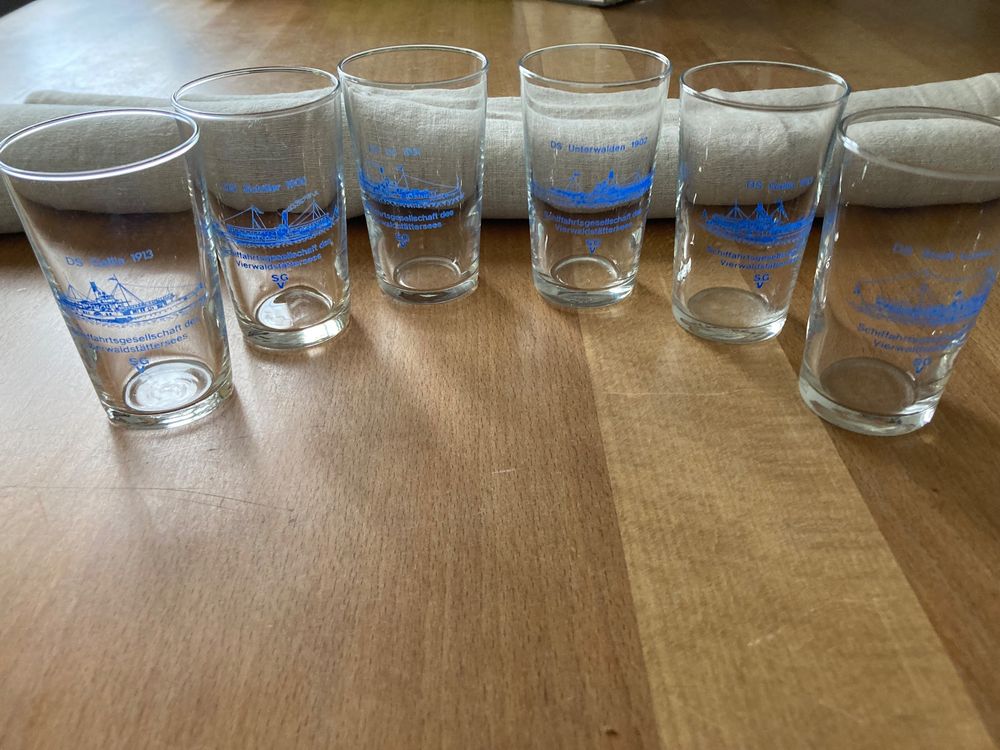 Dampfschiffflotte SGV für Liebhaber 6 Weissweingläser | Kaufen auf Ricardo