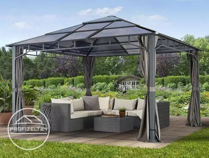 Gartenpavillon Hardtop Sunset Deluxe 4x4m grau (Gebraucht) in Elsau für ...