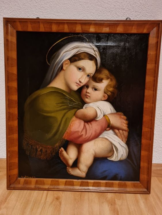 Gemälde: Maria mit Jesuskind. Oel auf Leinwand (Gebraucht) in Steinen für CHF 150 – nur Abholung ...