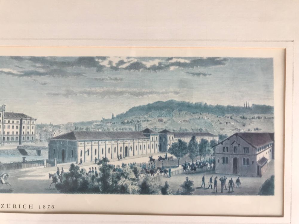 Stich coloriert, Kaserne Zürich um 1876 (Gebraucht) in winterthur für CHF 55 – mit Lieferung auf ...