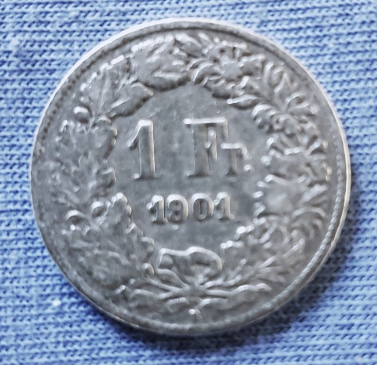 1 Franken 1901 uralte sehr rare und schöne Silbermünze | Kaufen auf Ricardo