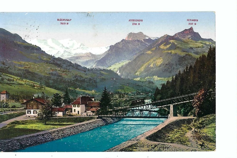 NIESENBAHN Talstation Mülenen, Brücke über die Kander 1920 | Kaufen auf ...