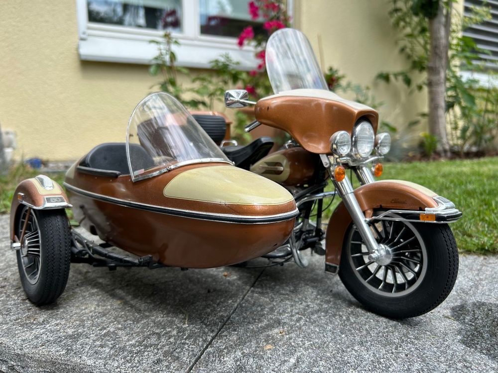 HARLEY DAVIDSON FLH CLASSIC WITH SIDECAR TAMIYA 1:6 GEBAUT (Gebraucht ...