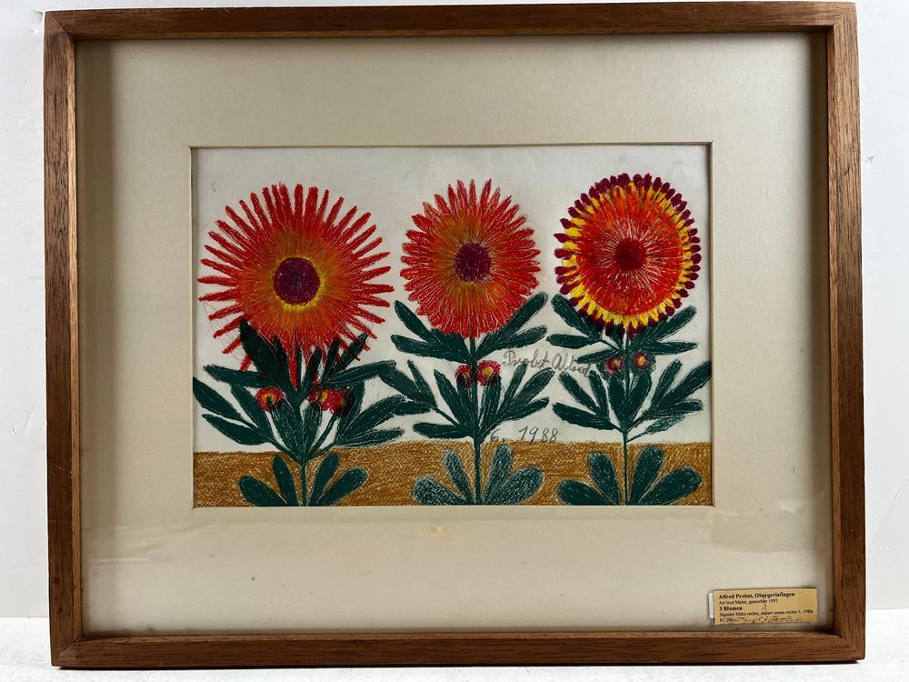 Alfred Probst (19??-1995) Art Brut Maler Handsigniert. | Kaufen auf Ricardo