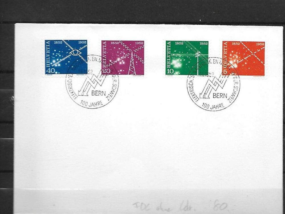 Freim. FDC 1952 Kat: CHF 80.- (Gebraucht) in Basel für CHF 7 – mit Lieferung auf Ricardo kaufen