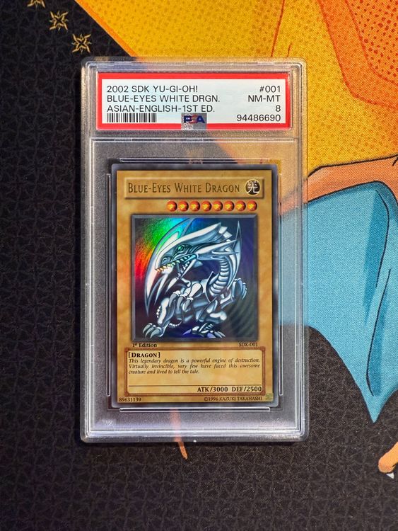 Blue Eyes White Dragon - SDK-001 - 1. Edition AE - PSA 8 (Gebraucht) in ...