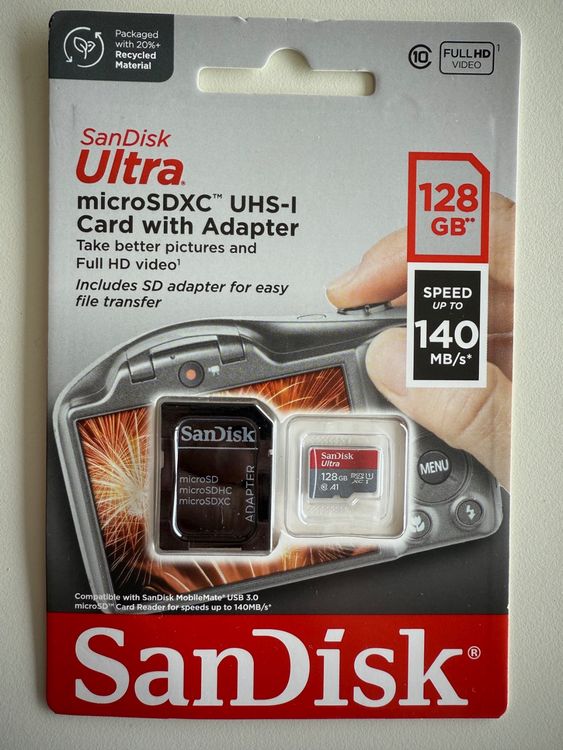 SanDisk Ultra micro SDXC 128 GB (Neu und originalverpackt) in St ...