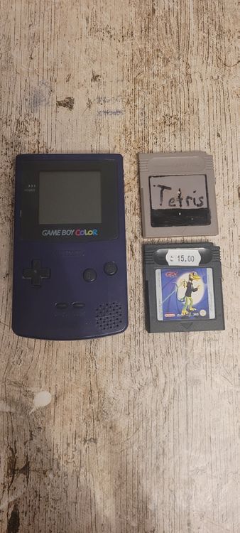 Game Boy Color Violett Konsole Indigo Klassiker+2 Spiele (Gebraucht) in ...