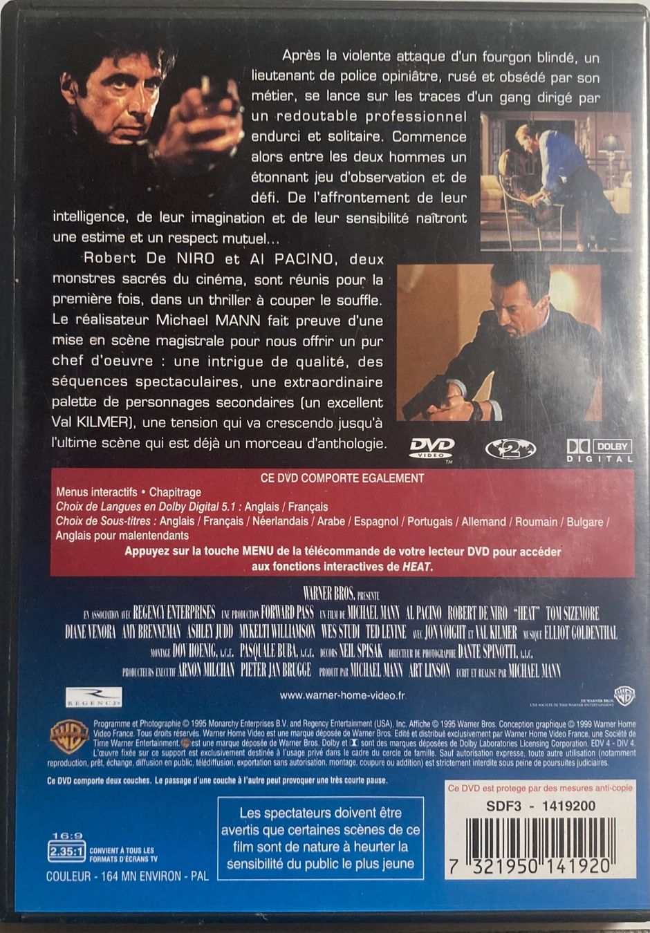 AL PACINO / ROBERT DE NIRO / VAL KILMER - HEAT (UN FACE À FA (D ...