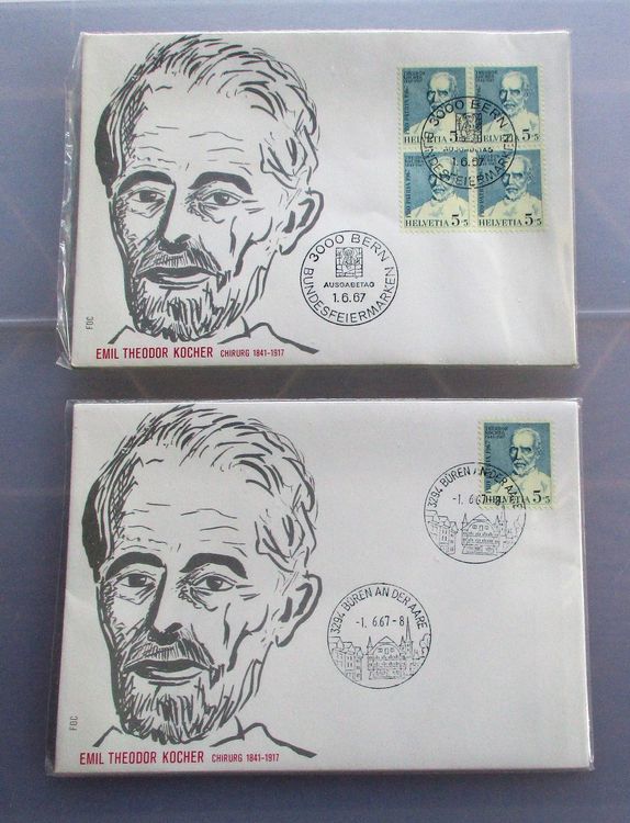 EMIL THEODOR KOCHER 1967 - Pro Patria 10 Stk. (Gebraucht) in ...