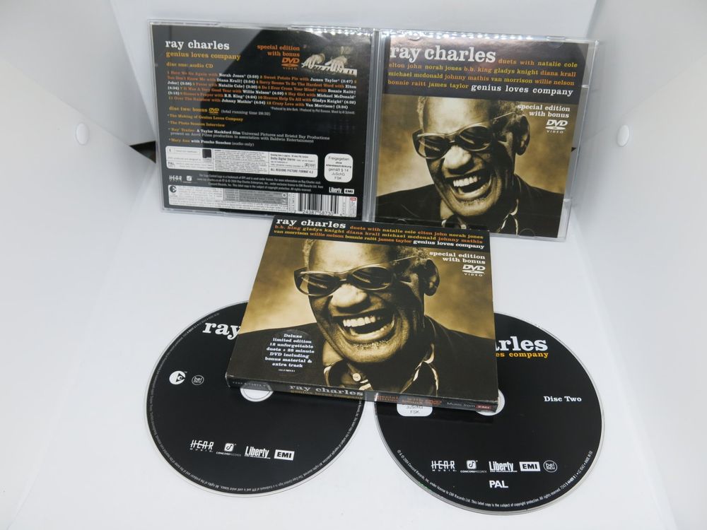 Deluxe CD DVD Slipcase: Ray Charles – Genius Loves Company (Gebraucht ...