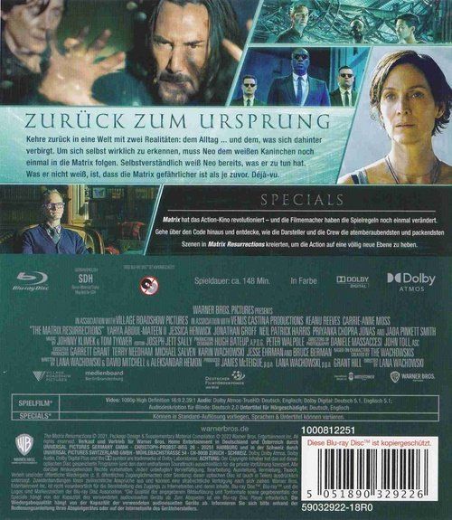 Matrix Resurrections (Blu-ray) NEU & OVP (Neu und originalverpackt) in ...