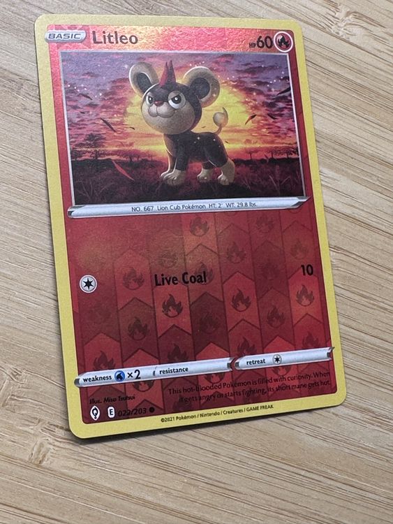 Carte Pokémon Litleo - 022/203 - Edition 2021 - Comme neuve! (Neuf ...