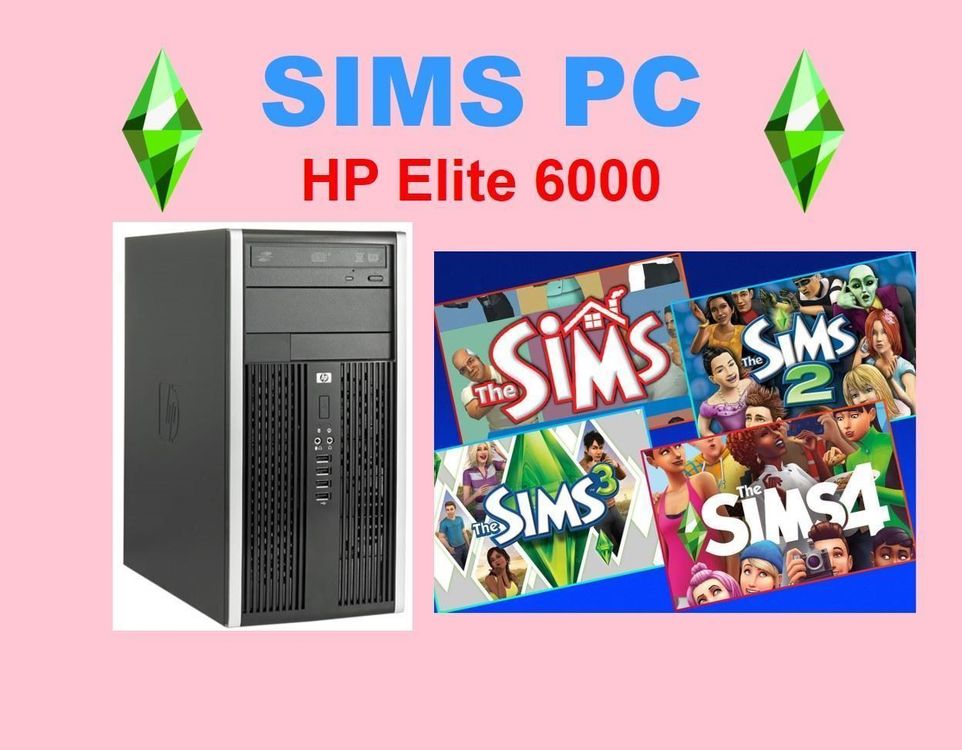 PC SIMS GAMING HP6000 8GB 120GB 320GB Win11 (Gebraucht) in Meggen für ...