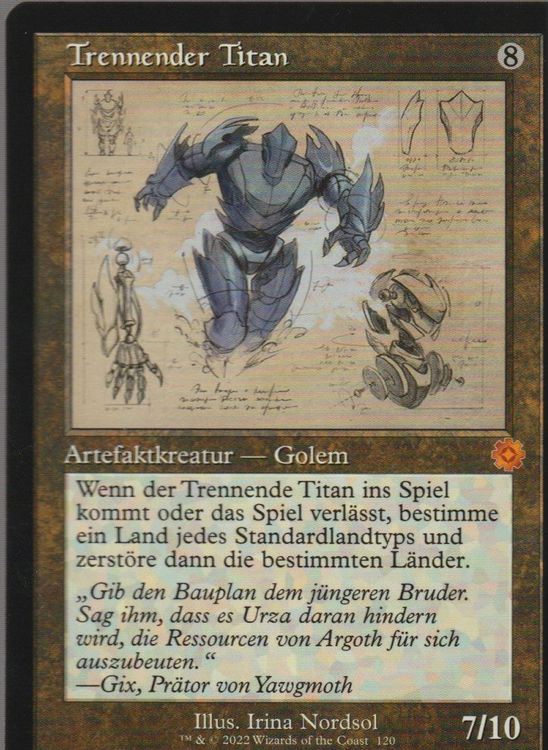 Magic The Gathering MTG Retro Artifact 120 Trennender Titan (Neu ...
