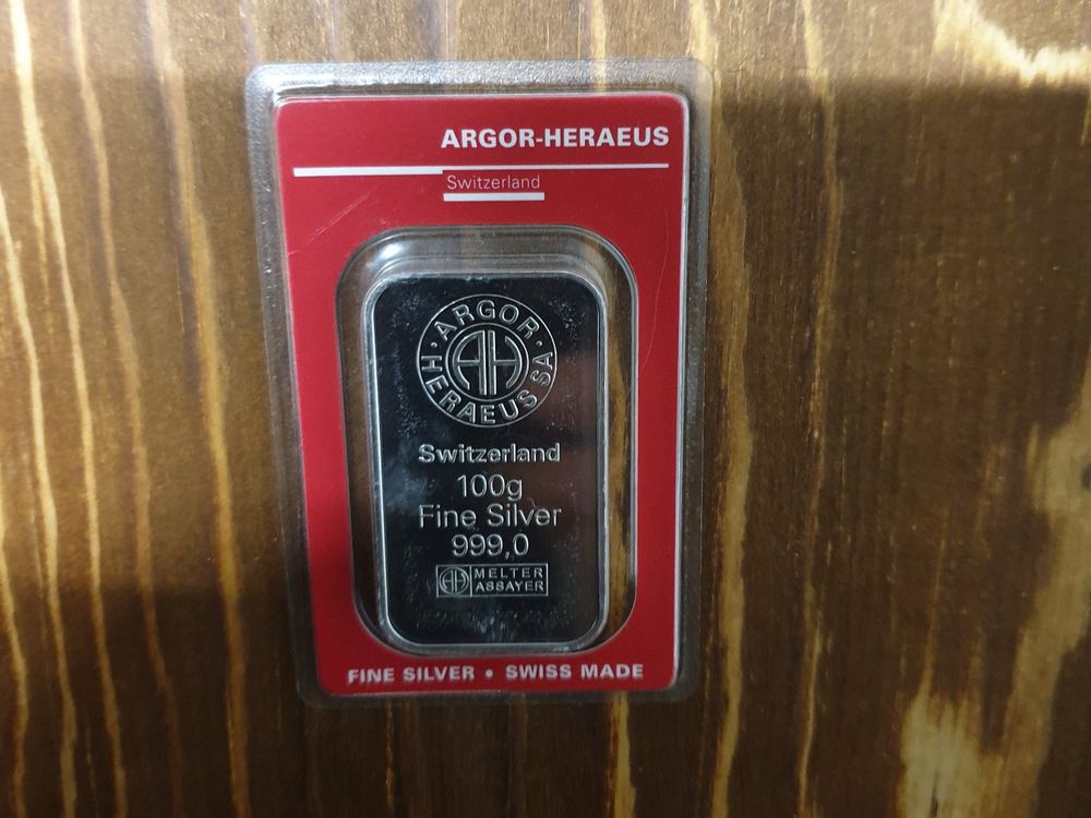 Silberbarren 100g Argor Heraeus 999.0🇨🇭Switzerland 👌 (Gebraucht) in ...