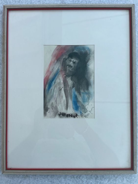Aquarell/Kohle Zeichnung, gerahmt signiert Pierre Spori | Kaufen auf Ricardo