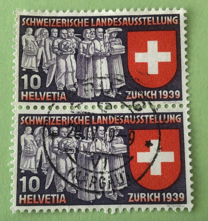 Nr.219 Paar mit VollStempel (Gebraucht) in Aarau für CHF 0.25 – mit Lieferung auf Ricardo kaufen
