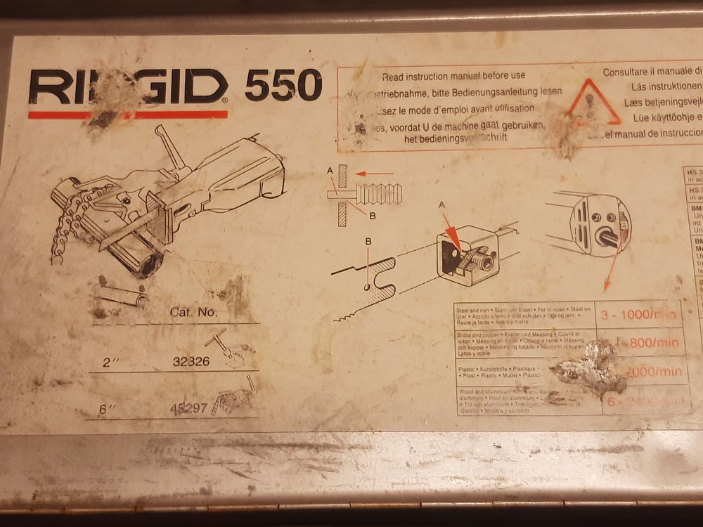 RIDGID 550-1 Säbelsäge mit Kettenrohrhalter (Gebraucht) in Winterthur ...