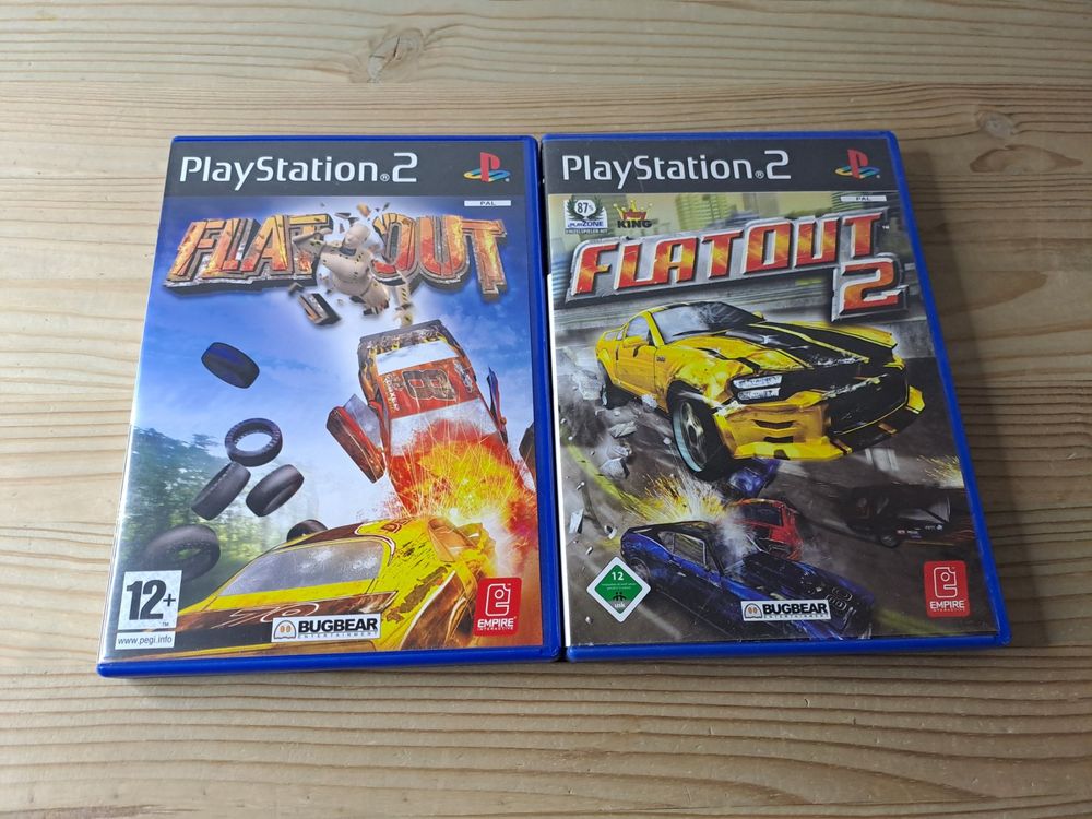 Flatout 1 + Flatout 2 / 2 PS2 Playstation 2 Games im Set (Gebraucht) in ...