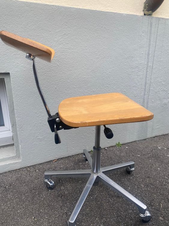 Vintage Bürostuhl - GRAHL ERGONOM - HOLZ mit Räder (Gebraucht) in ...