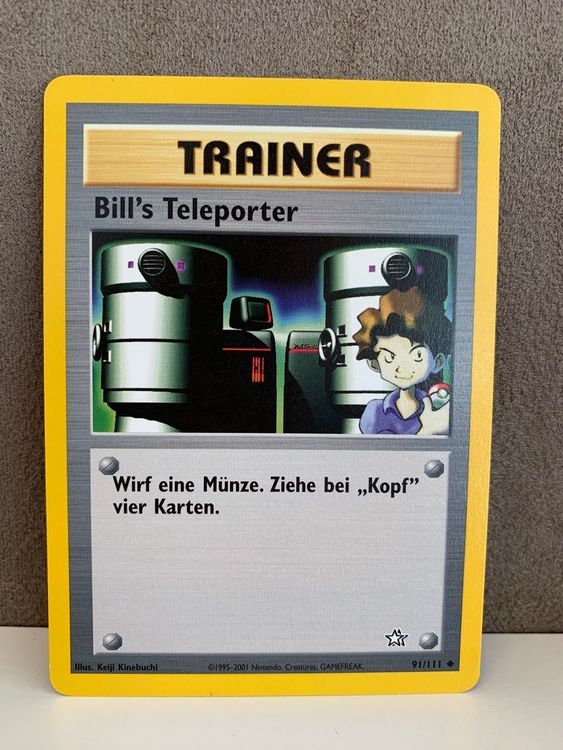 Pokemon Bill‘s Teleporter Trainer Neo Genesis DE 91/111 (Gebraucht) in ...