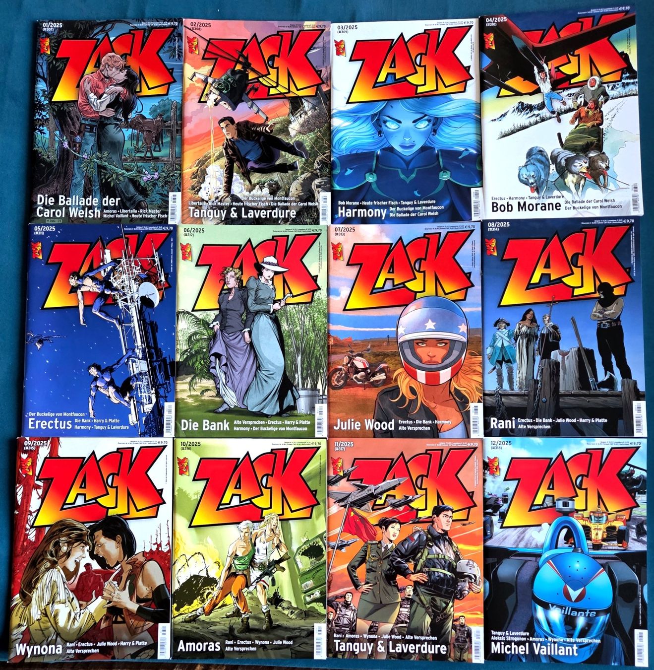Zack - Comicmagazin - Kompletter Jahrgang 2025 - 12 Hefte (Neu (gemäss ...