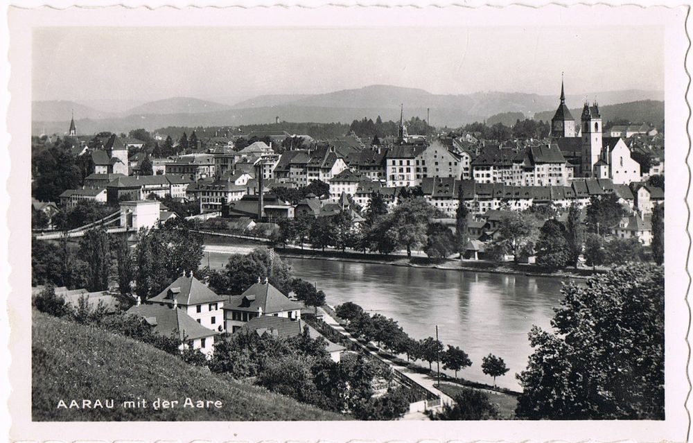 Aarau, Stadtansicht mit Kettenbrücke (Gebraucht) in Buchs AG für CHF 5.8 – mit Lieferung auf ...