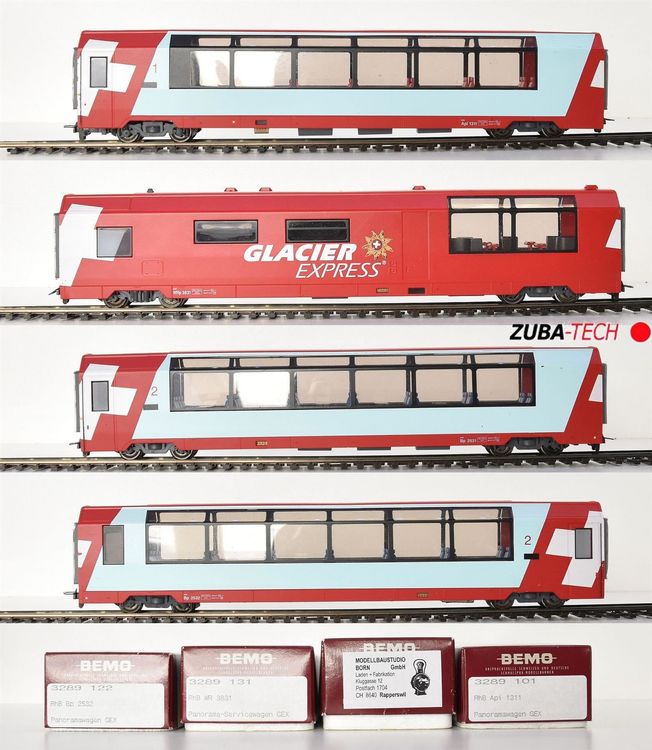 Bemo 4x Panoramawagen Rhb/MGB H0m OVP (Gebraucht) in St. Gallen für CHF 231.5 – mit Lieferung ...